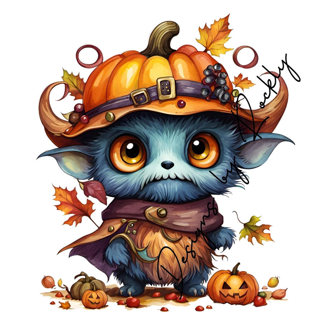 12x12 Cute Halloween Clipart Png File 300 Dpi Commercial Use Halloween ...