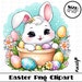 Easter Bunny Clipart PNG Sublimation Embroidery Design, Easter Bunny ...