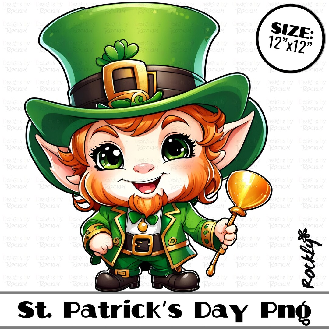 St Patricks Day Leprechaun Png Clipart, St Patricks Cricut, 12x12 ...
