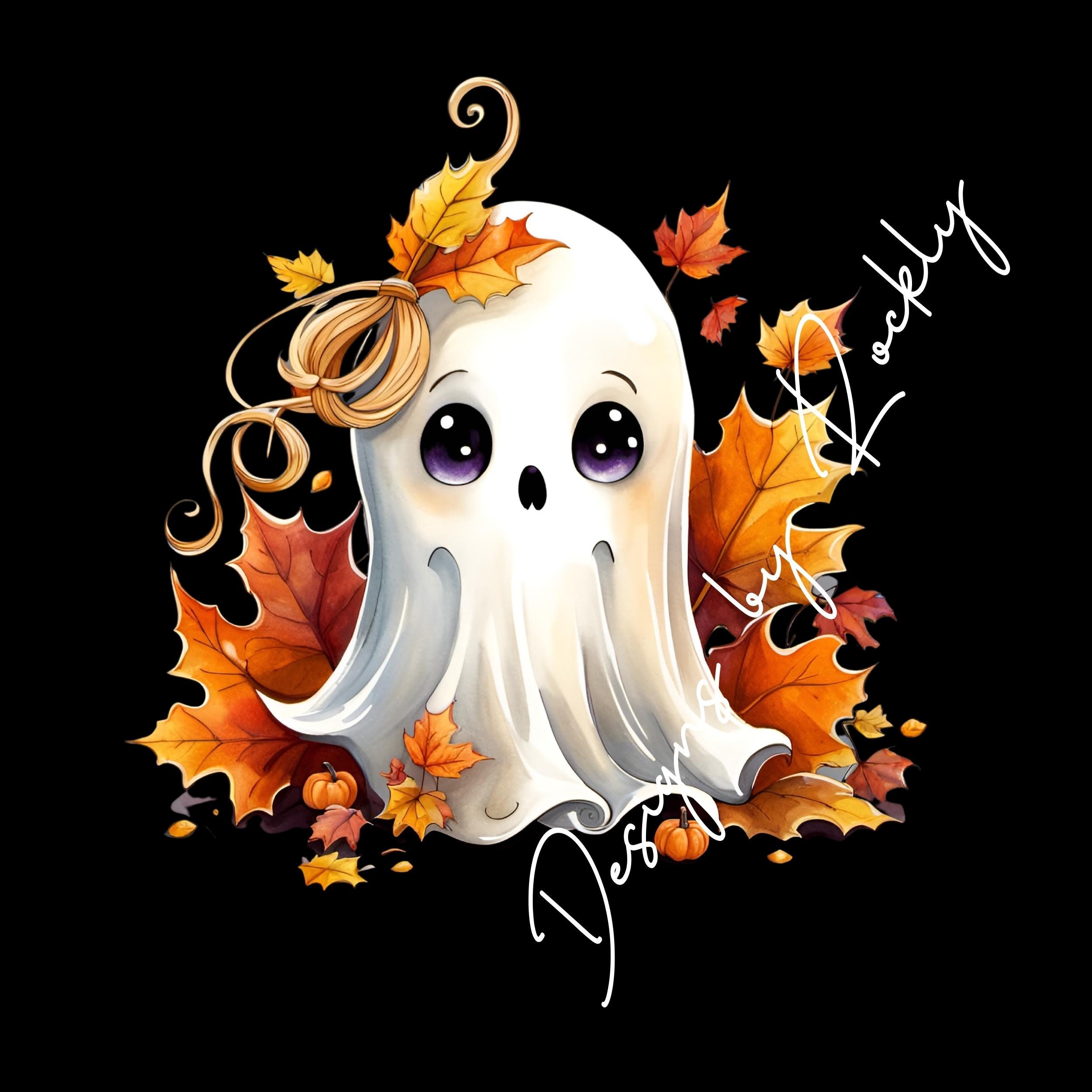12x12 PNG Cute Ghost Clipart Thanksgiving Autumn Halloween Original ...