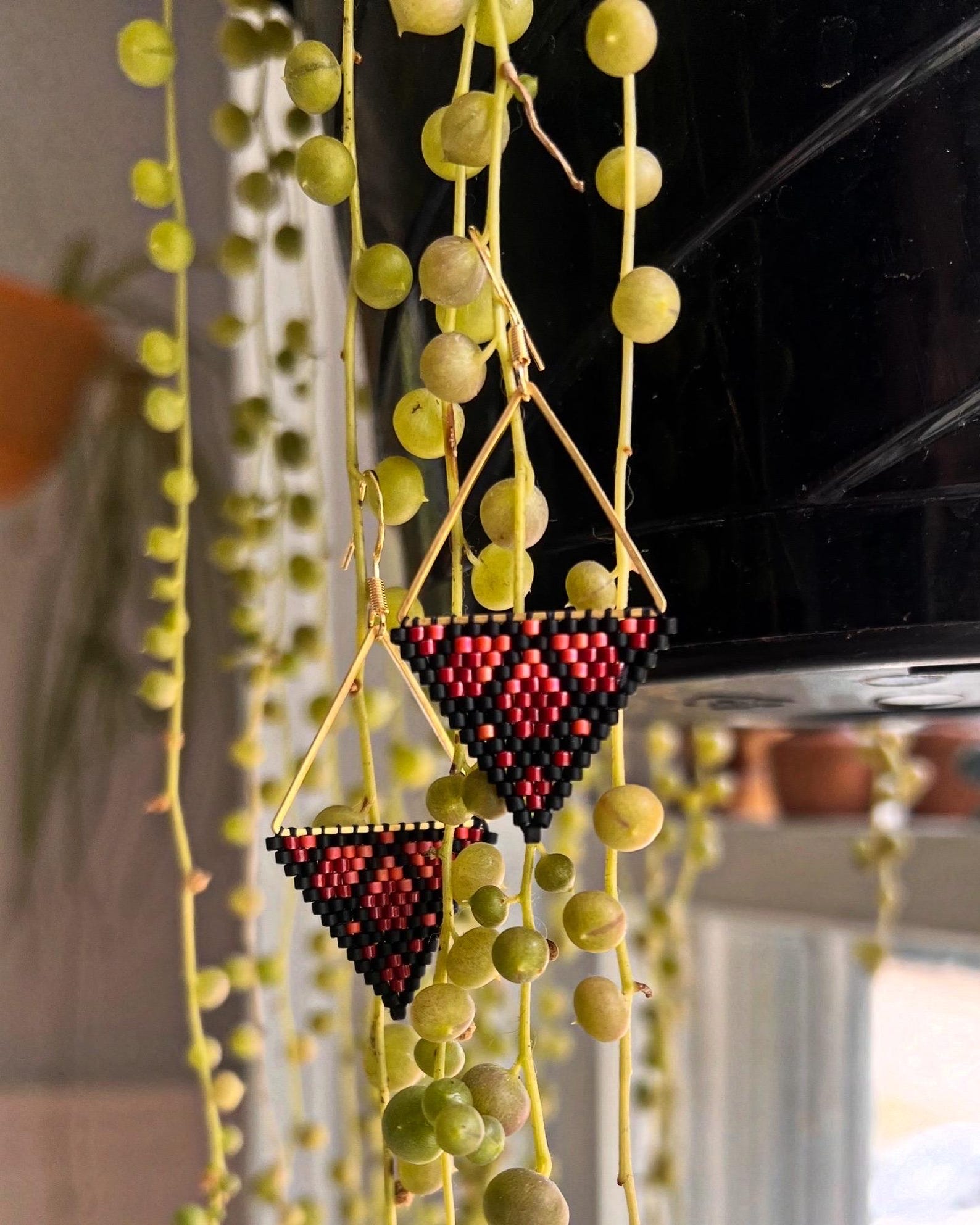 Falling Petals - Seed Bead Earrings - Etsy