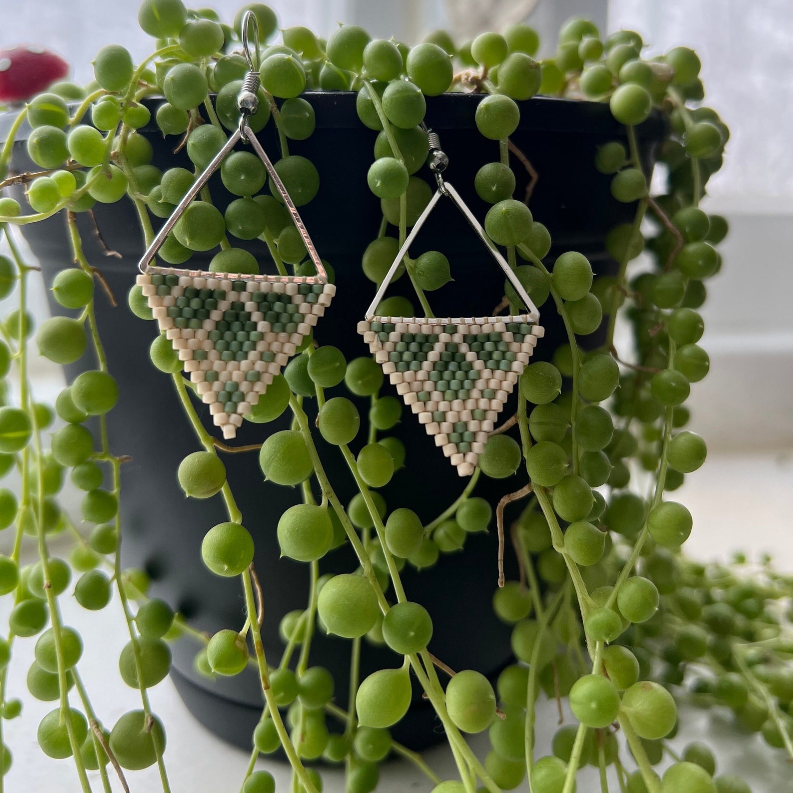 Falling Petals - Seed Bead Earrings - Etsy