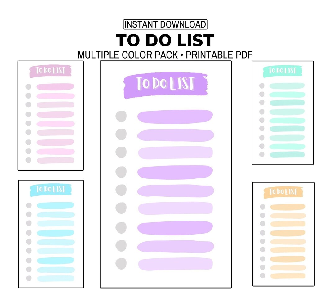 Minimal to Do List Printable to Do List PDF Checklist Planner ...