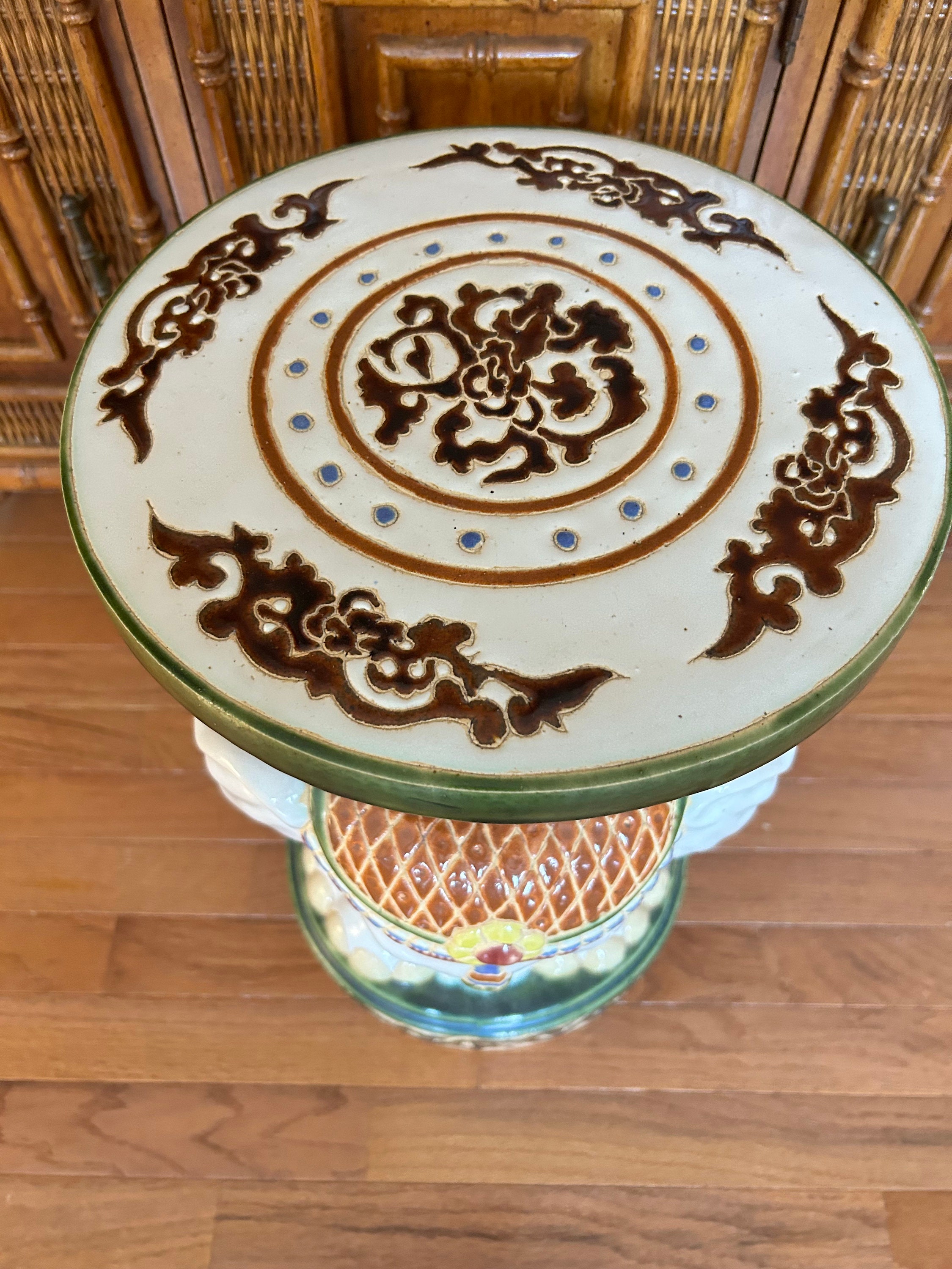 Rare 3 Elephant Face Side Table Garden Stool - Etsy