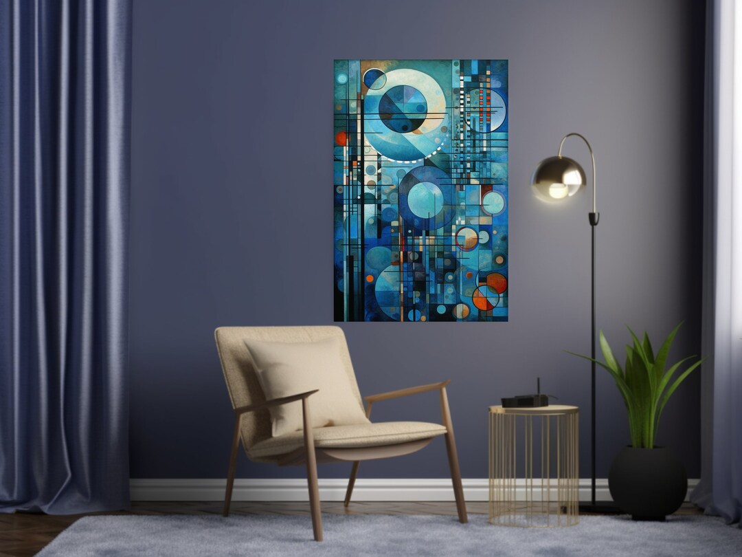 Poster Office Digital Art College Dorm Modern Art Geometry Abstract ...