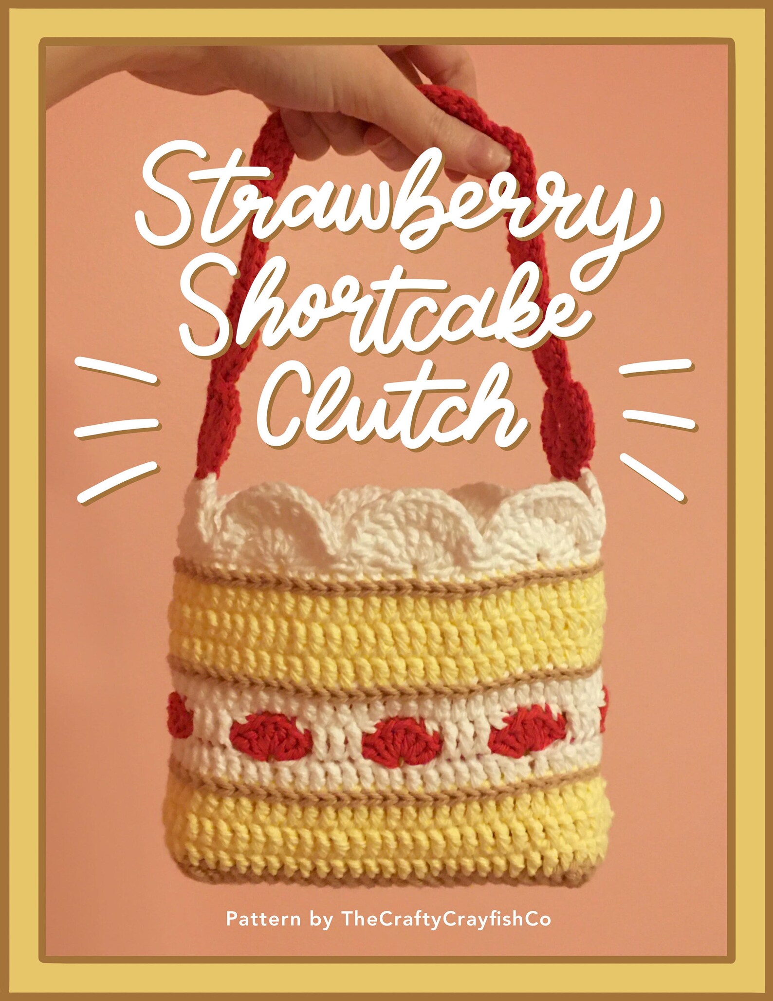 Crochet PATTERN Strawberry Shortcake Clutch Easy - Etsy