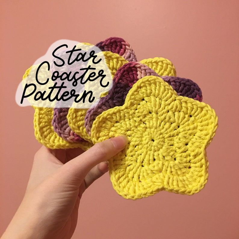 Crochet PATTERN Star Coaster Easy Intermediate Simple - Etsy