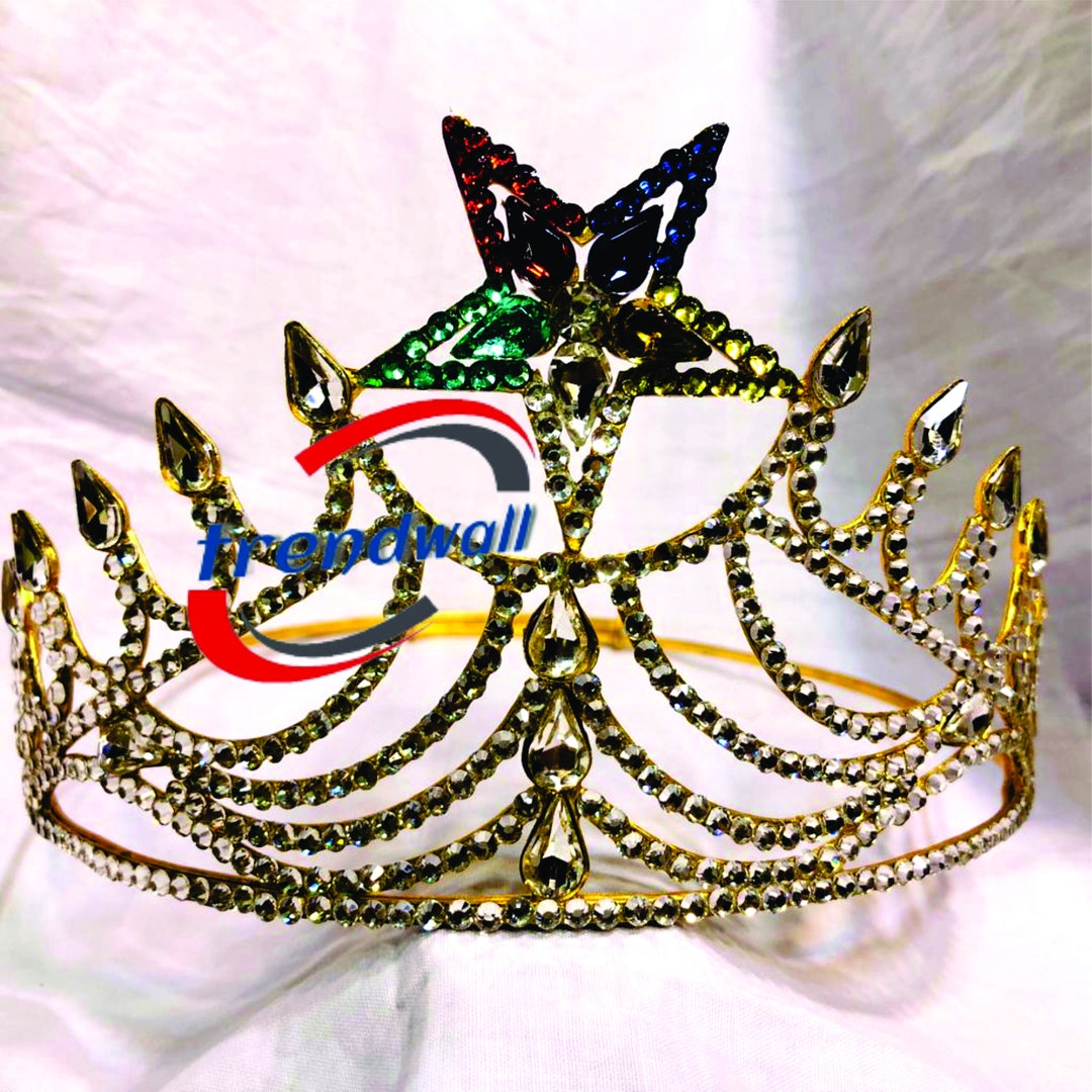 Freemason Masonic OES Grand Matron Gold TONE Rhinestones O.E.S ...