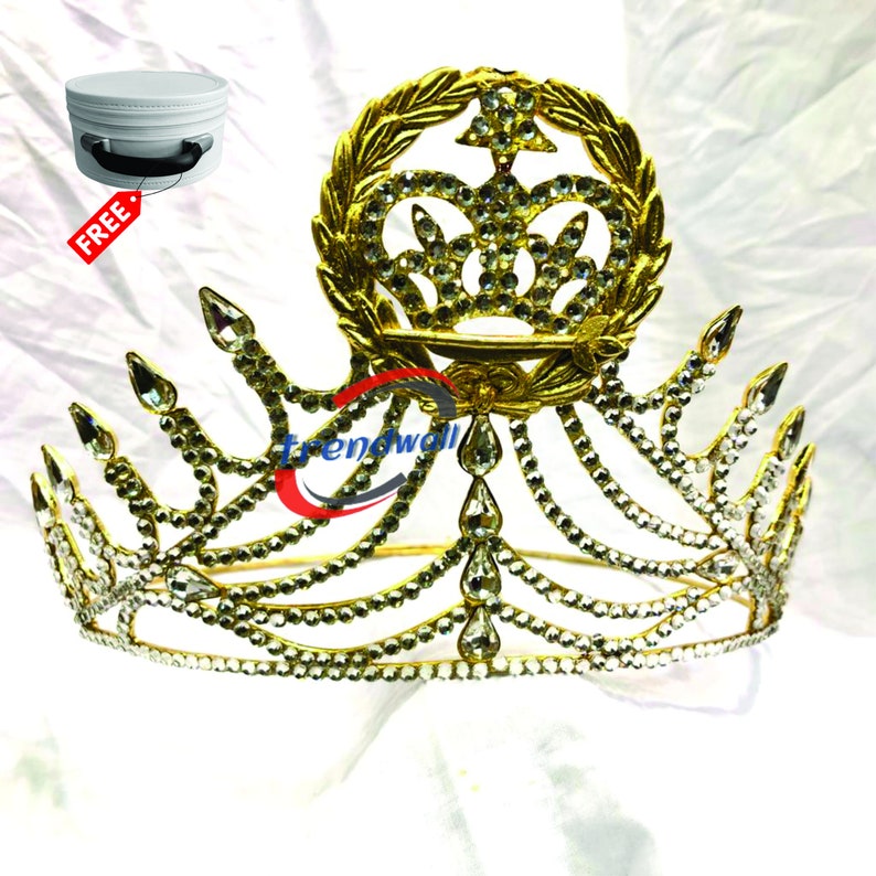 Amaranth Worthy Matron Masonic Crown Gold Tone With Rhinestone ...