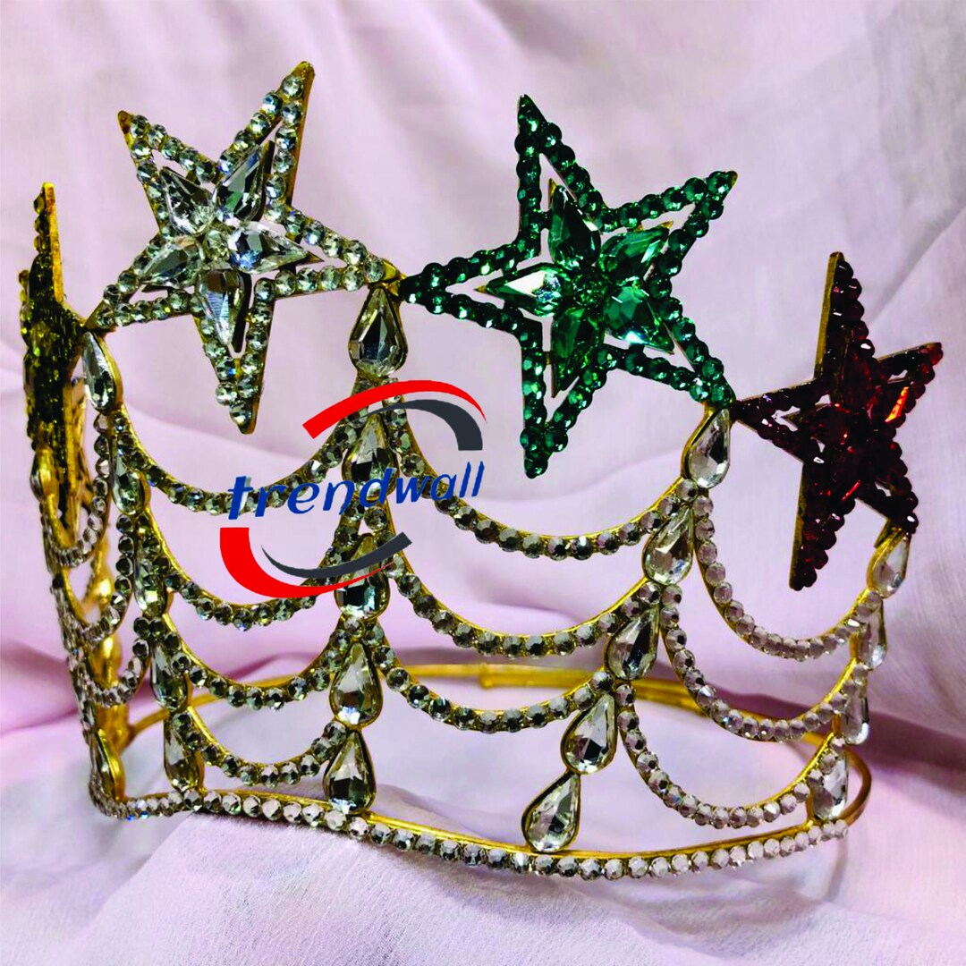 Masonic Grand Matron 5 Star OES Crown Gold Tone With Rhinestone ...