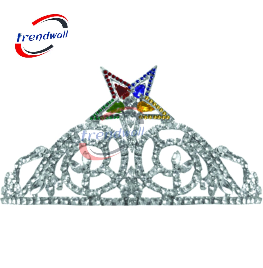 Order of Eastern Star Crown, Masonic Freemason OES Crown in Silver Tone ...