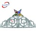 Order of Eastern Star Crown, Masonic Freemason OES Crown in Silver Tone ...