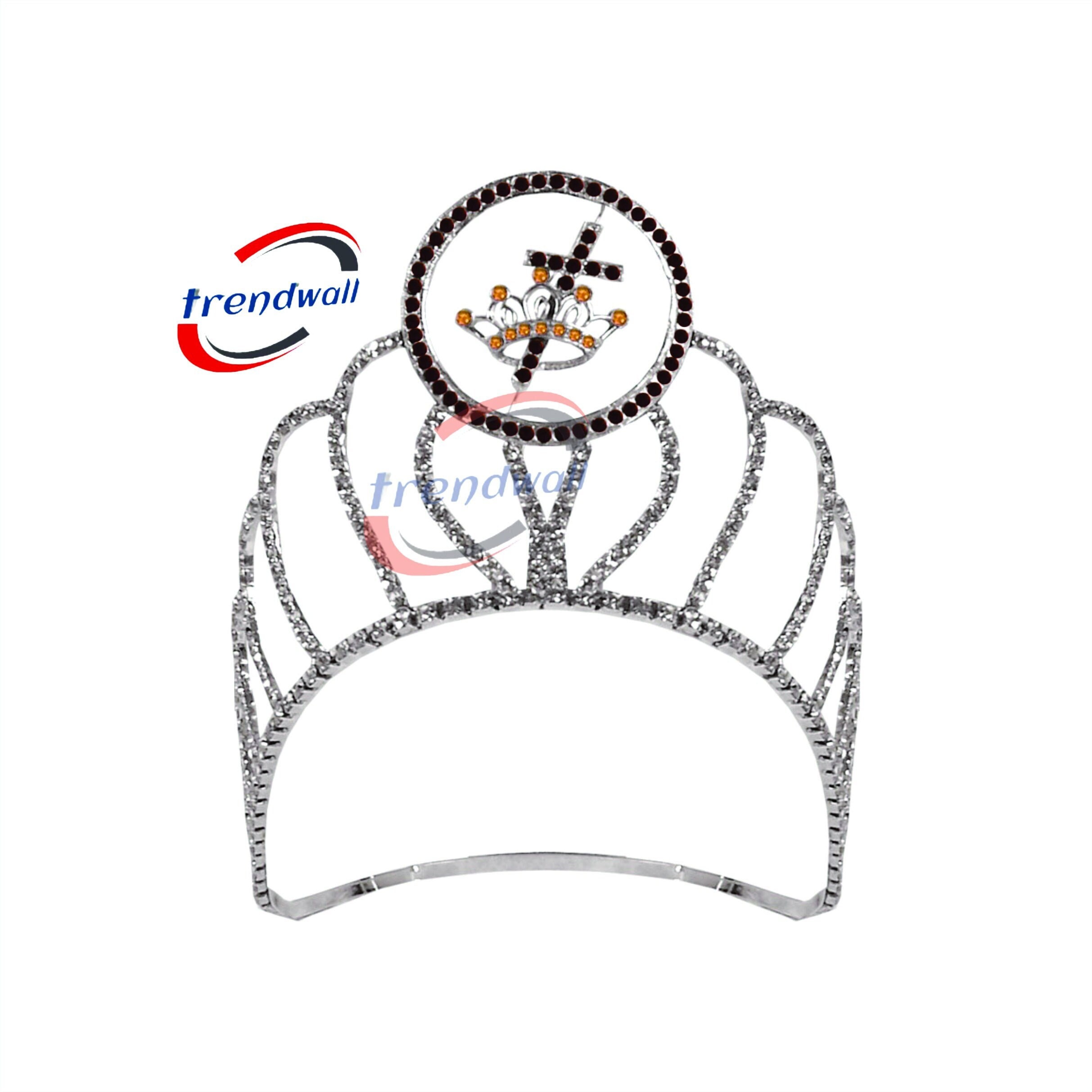 Freemason Knight Templar Crown in Silver Tone With Rhinestone Beautiful ...