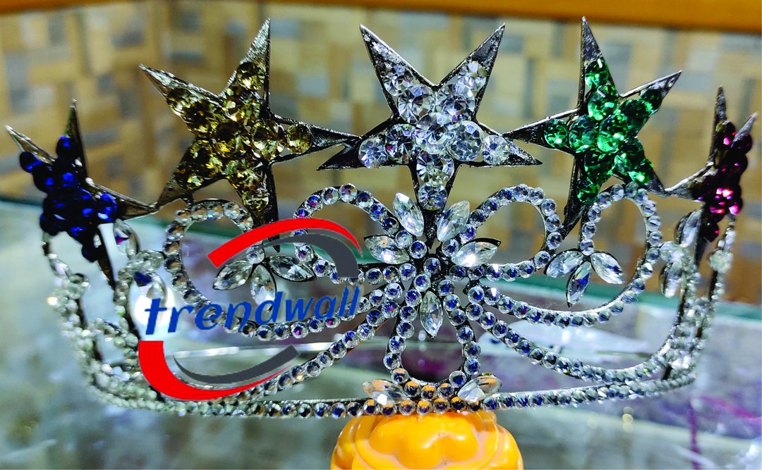 Masonic Freemason OES Grand Matron 5 Star Crown in Silver Tone With ...