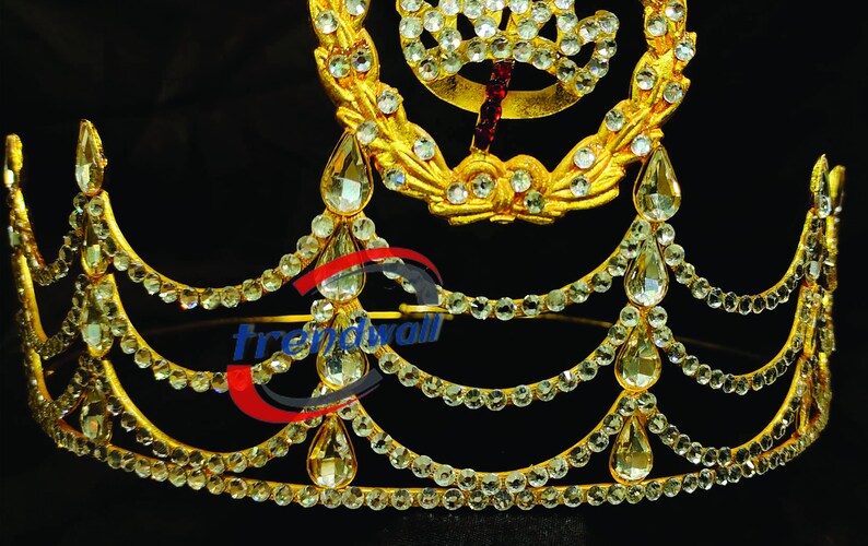 Masonic Knight Templar Crown in Gold Tone With Rhinestone - Etsy