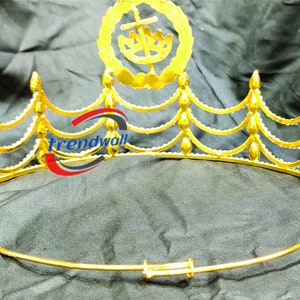 Masonic Knight Templar Crown in Gold Tone With Rhinestone Beautiful ...