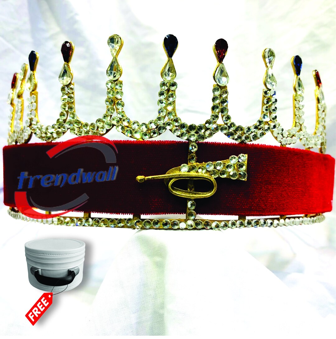 Masonic Heroine of Jericho Crown Gold Tone Red Ribbon 12pointes ...