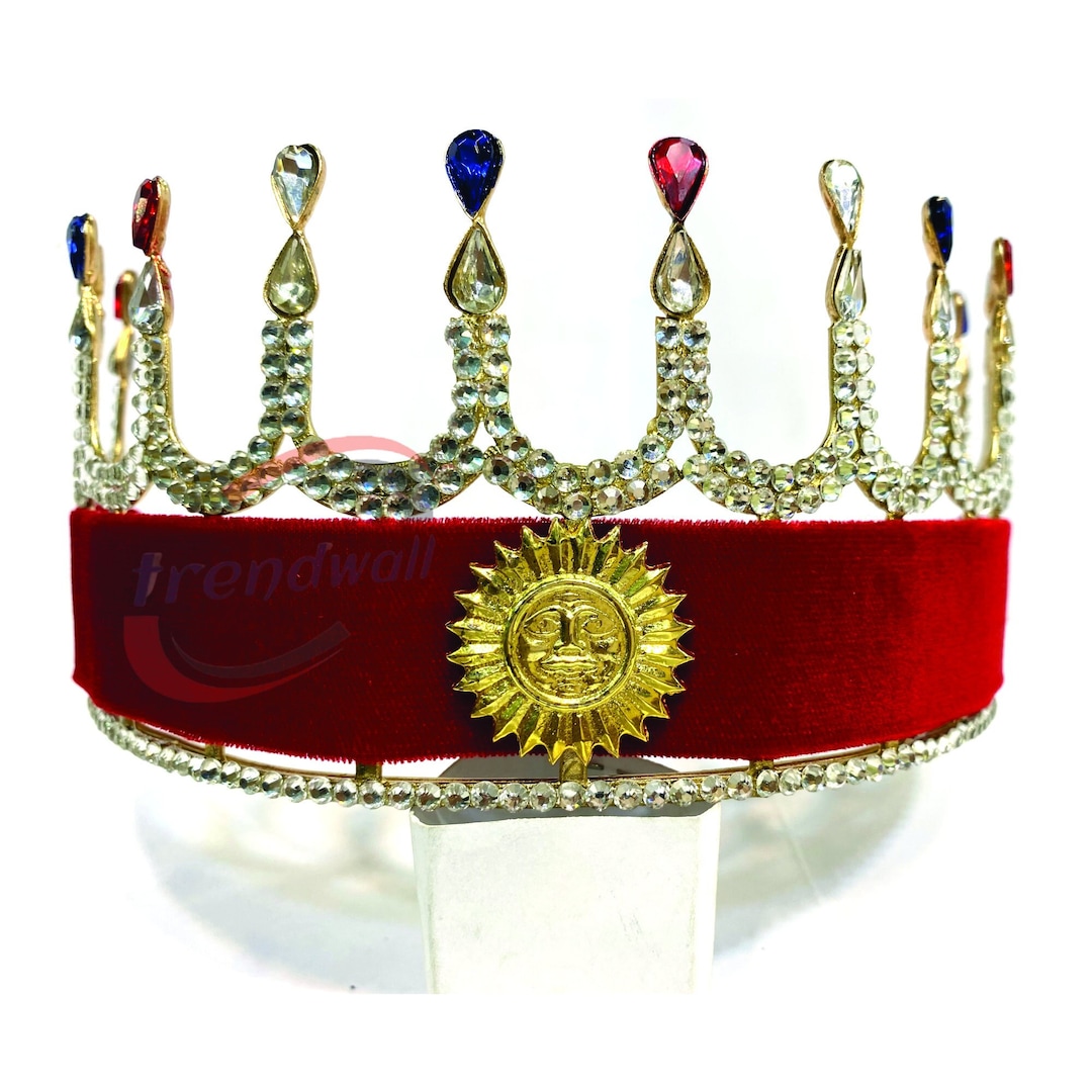 Refluent Sun Crown, Masonic HOJ Refluent Sun Crown Red Ribbon Velvet 12 ...