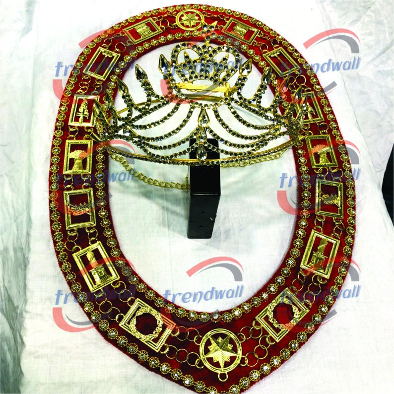 Amaranth Freemason Chain Collar & Crown Best Packag Gold Tone - Etsy