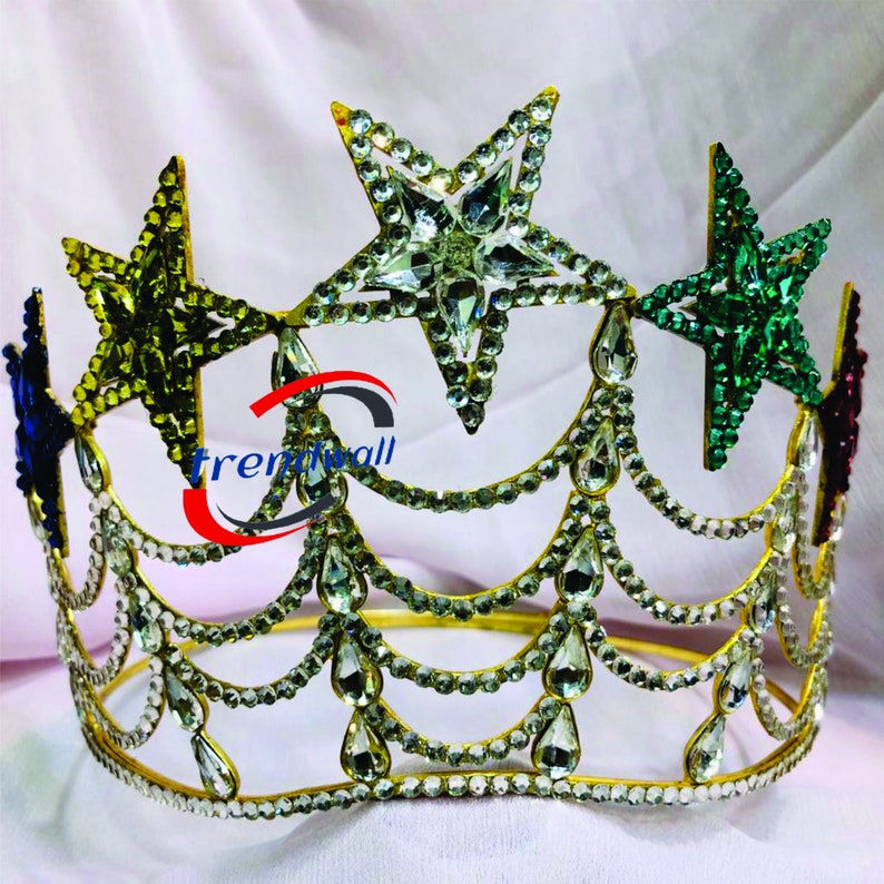 Masonic Grand Matron 5 Star OES Crown Gold Tone With Rhinestone ...