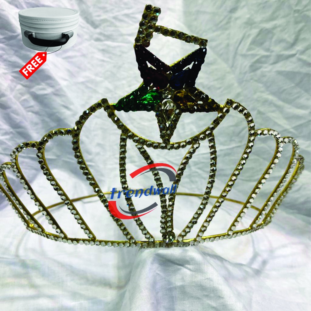 Masonic Freemason OES Grand Matron Crown in Gold Tone With Rhinestone ...