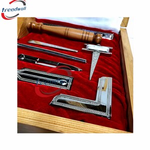 Masonic Standard Working Tools Wooden Box Red Velvet Inner High Quality ...