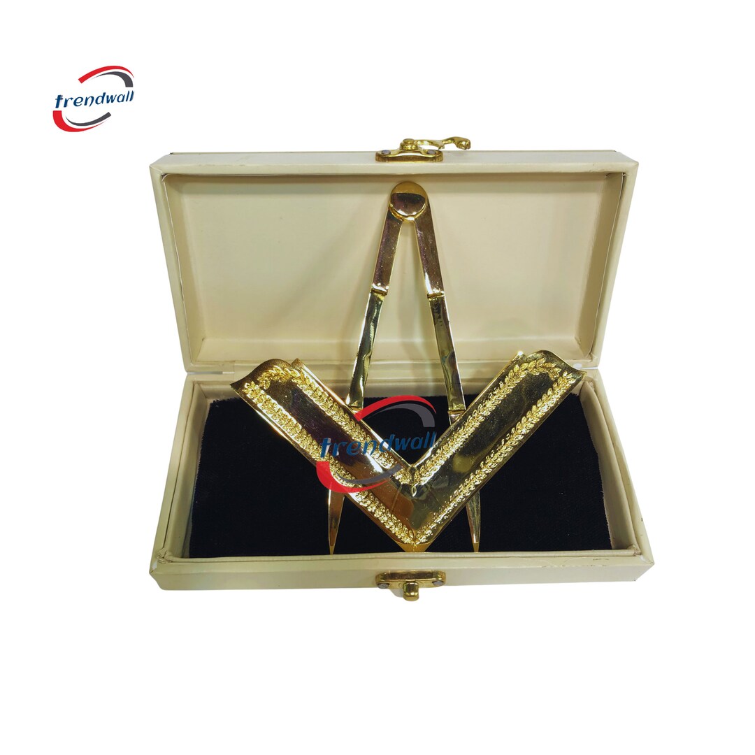 Masonic Compass Working Tool Compass & W.M Best Quality. Gold and ...
