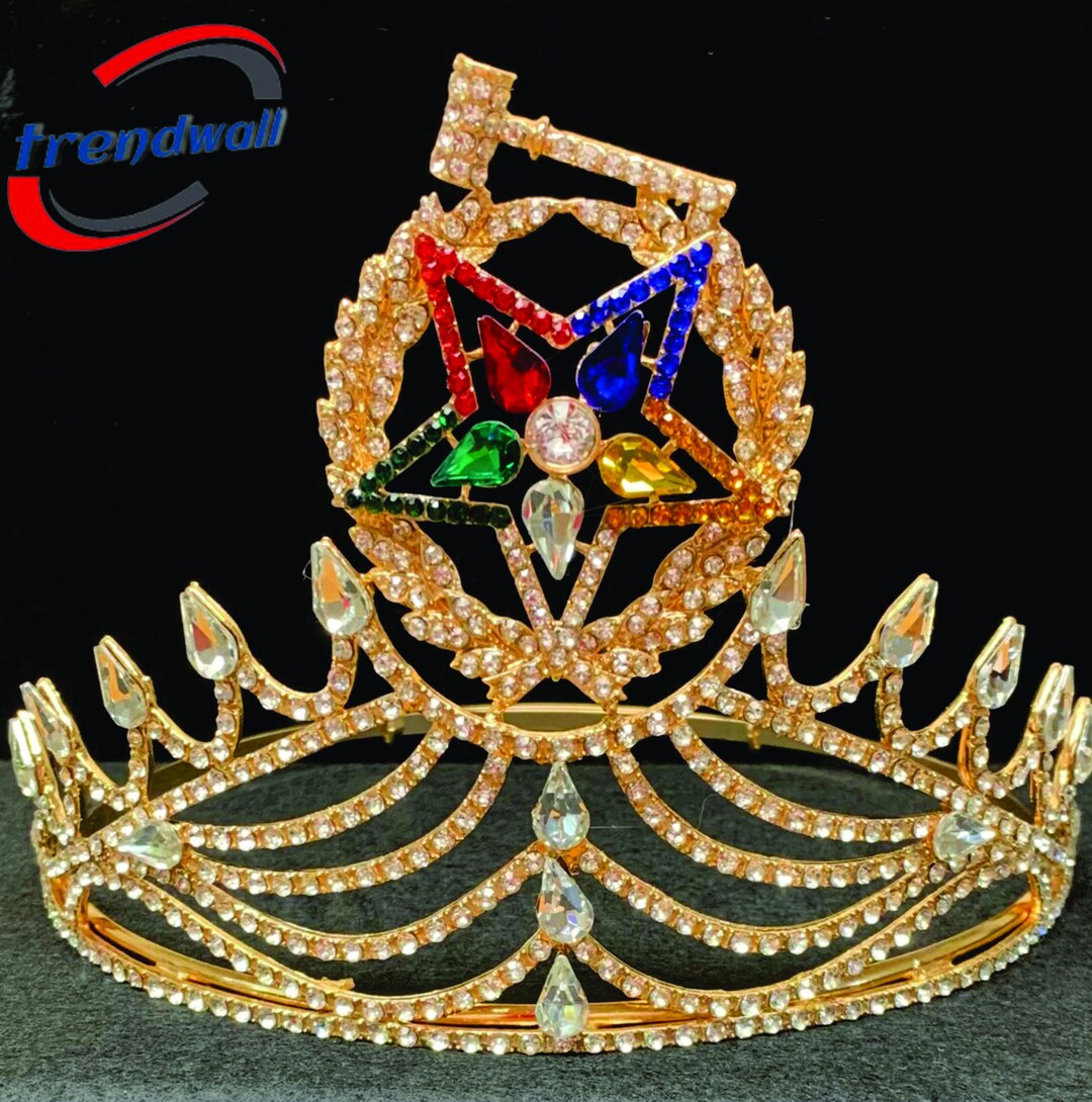 Masonic Grand Worthy Matron Crown, Past Matron Crown in Gold Tone With ...