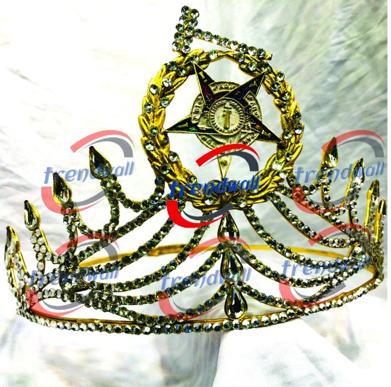 Amaranth Masonic Crown Gold Tone With Rhinestone Beautiful - Etsy