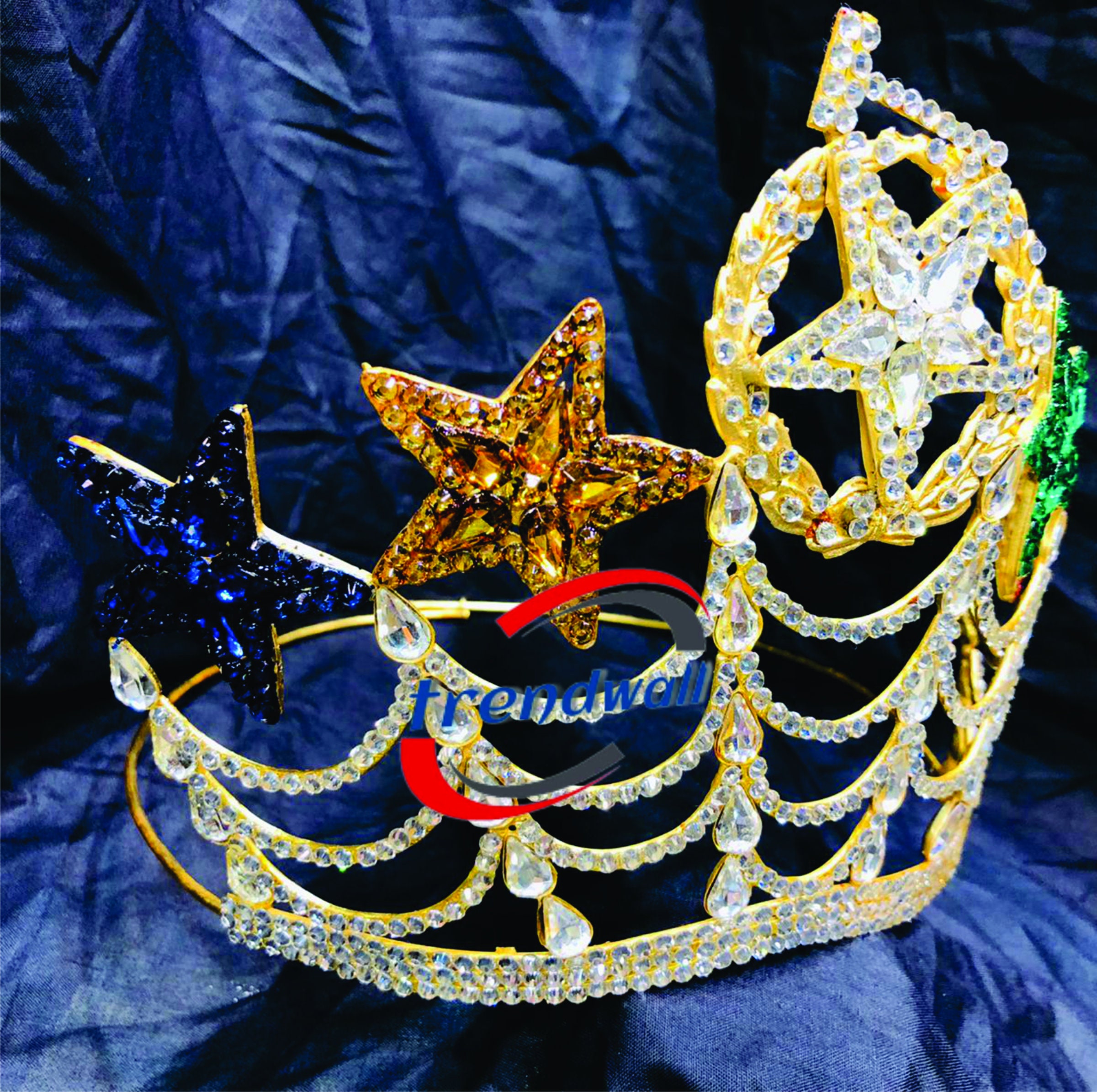 Masonic OES Grand Worthy Matron 5 Star Big Size Crown in Gold Tone With ...