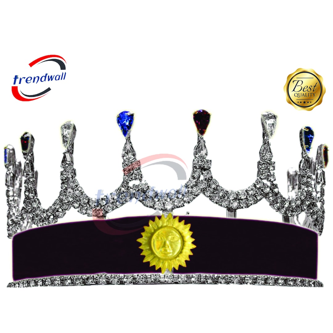 Freemason HOJ Crown Silver Tone Purple Ribbon 12pointes, Masonic ...