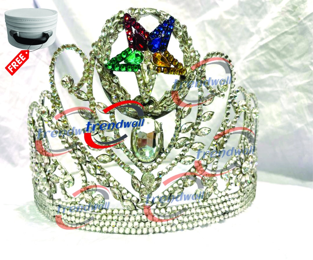 Masonic OES Grand Worthy Matron Crown Big Style in Silver Tone With ...
