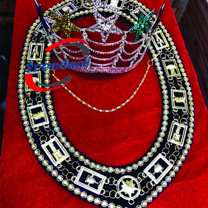 Masonic Grand Matron OES Crown & OES Chain Collar Purple - Etsy