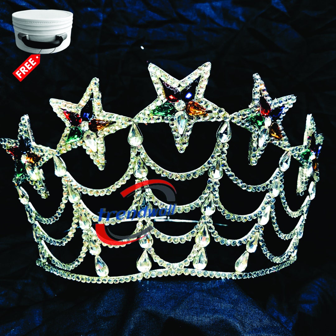 Masonic OES Freemason Grand Matron 5star Crown in Silver Tone Decorate ...