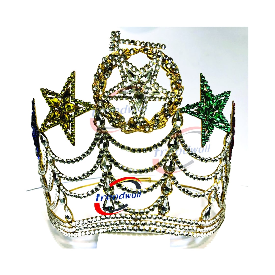 Freemason Masonic Grand Matron 5 Stars Beautiful Golden Tone ...