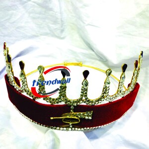 Masonic Heroine of Jericho Crown Gold Tone Red Ribbon 12pointes ...