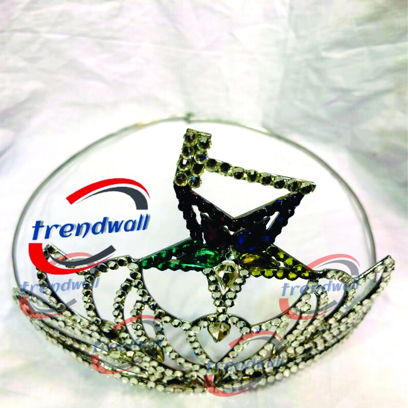 OES Freemason Grand Matron Masonic Crown Silver Tone With Adjustable ...