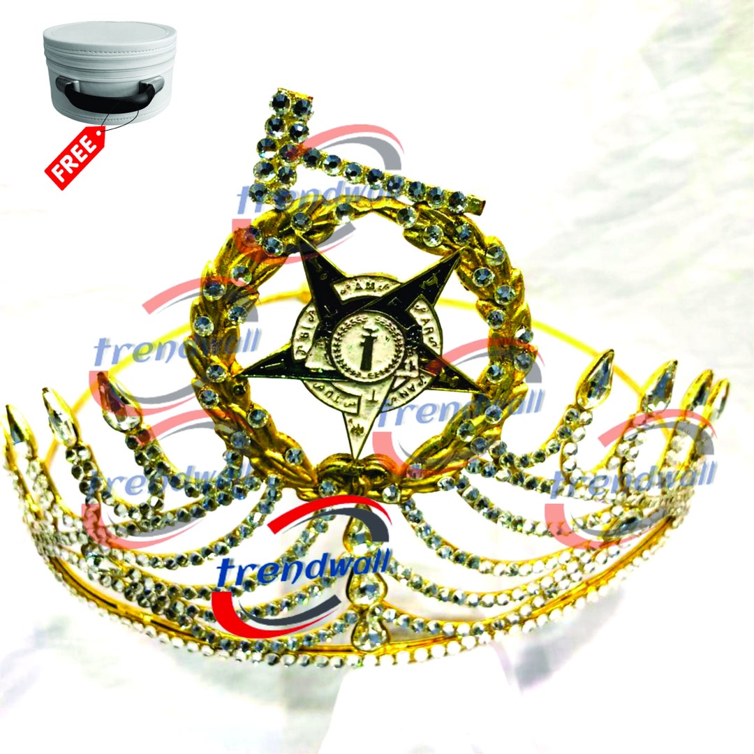 Amaranth Masonic Crown Gold Tone With Rhinestone Beautiful Style Crown ...