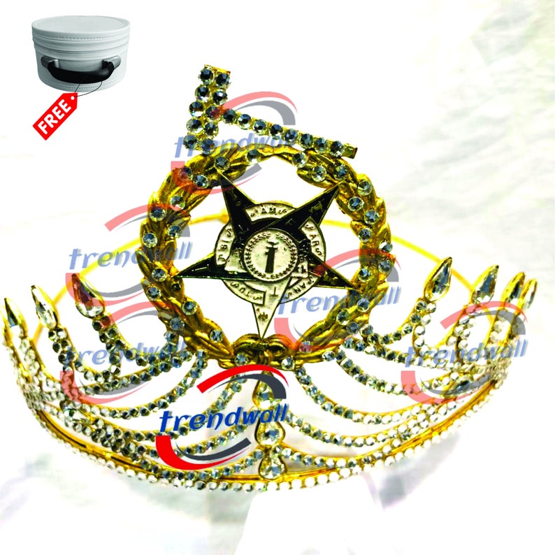 Amaranth Masonic Crown Gold Tone With Rhinestone Beautiful Style Crown ...