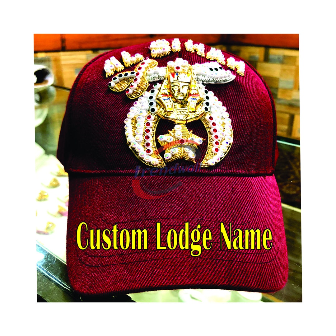 Shriner Cap Embroidered Al SIHAH Court Vintage Burgundy Color Baseball ...