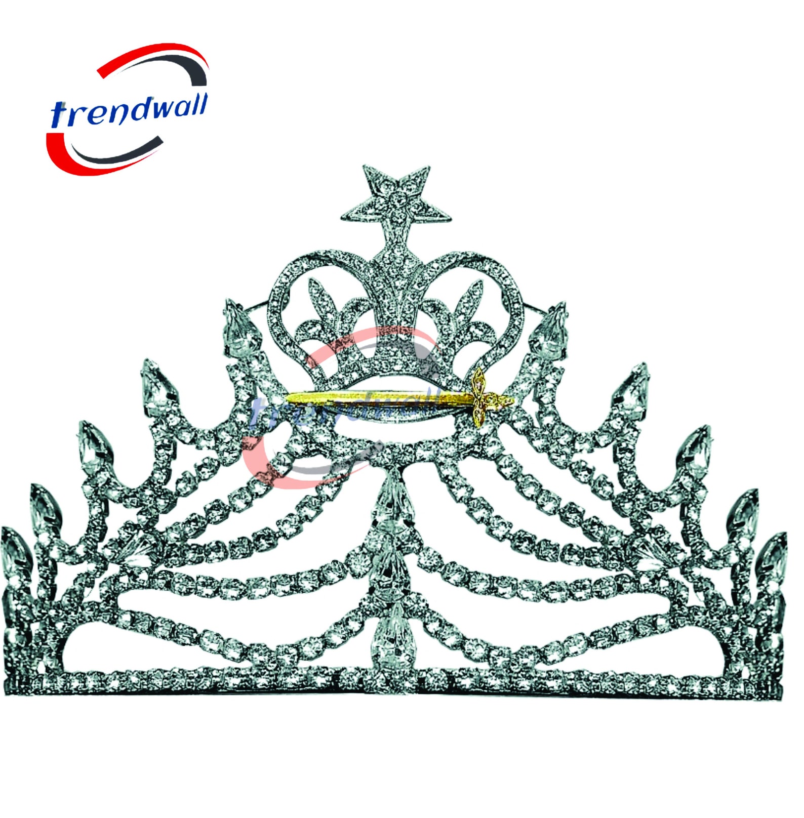 Freemason Amaranth Masonic Crown Silver Tone With Rhinestone Beautiful ...