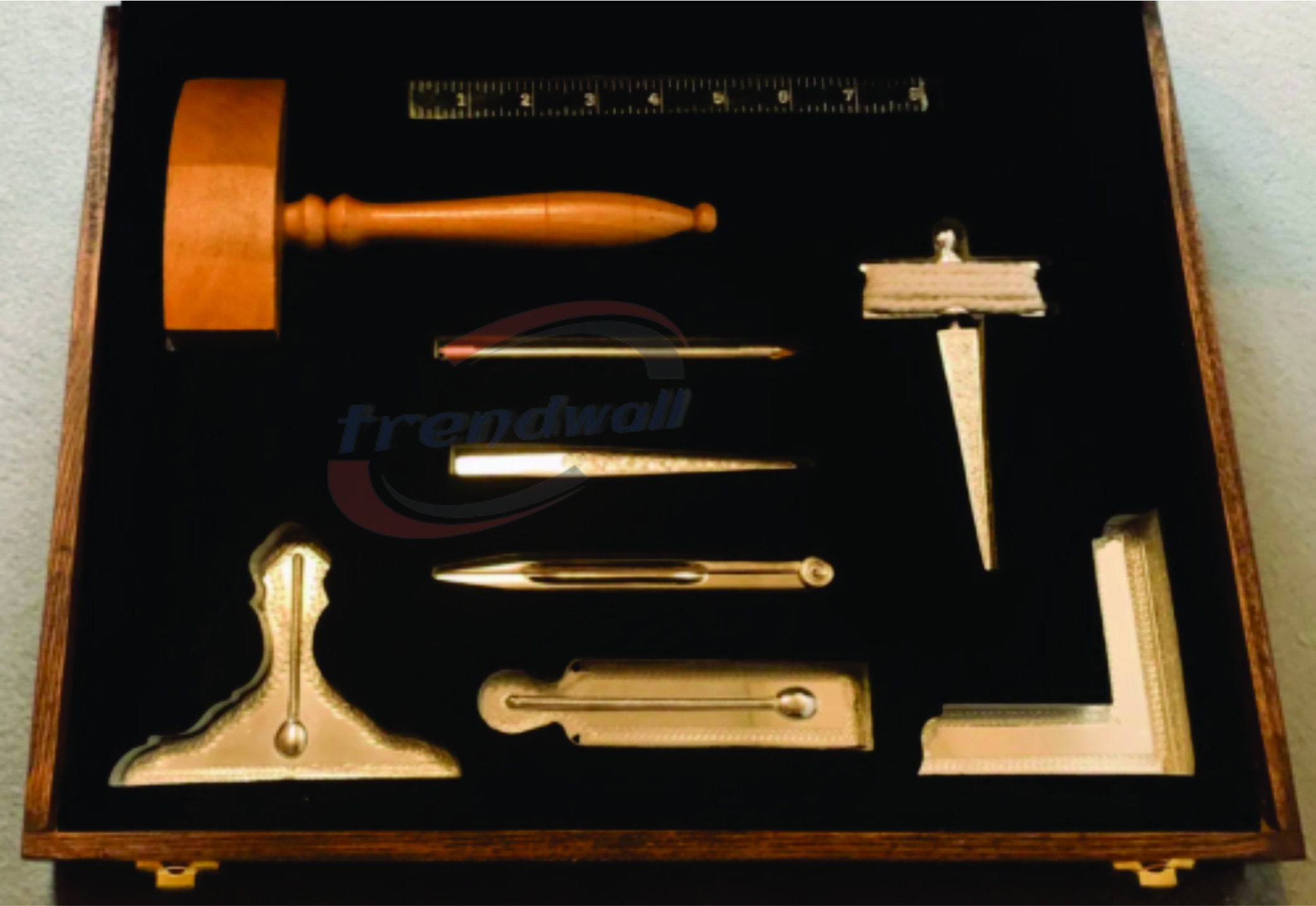 Masonic Working Tools Full Size Metal Brass Gold Tone Tone Carry in ...