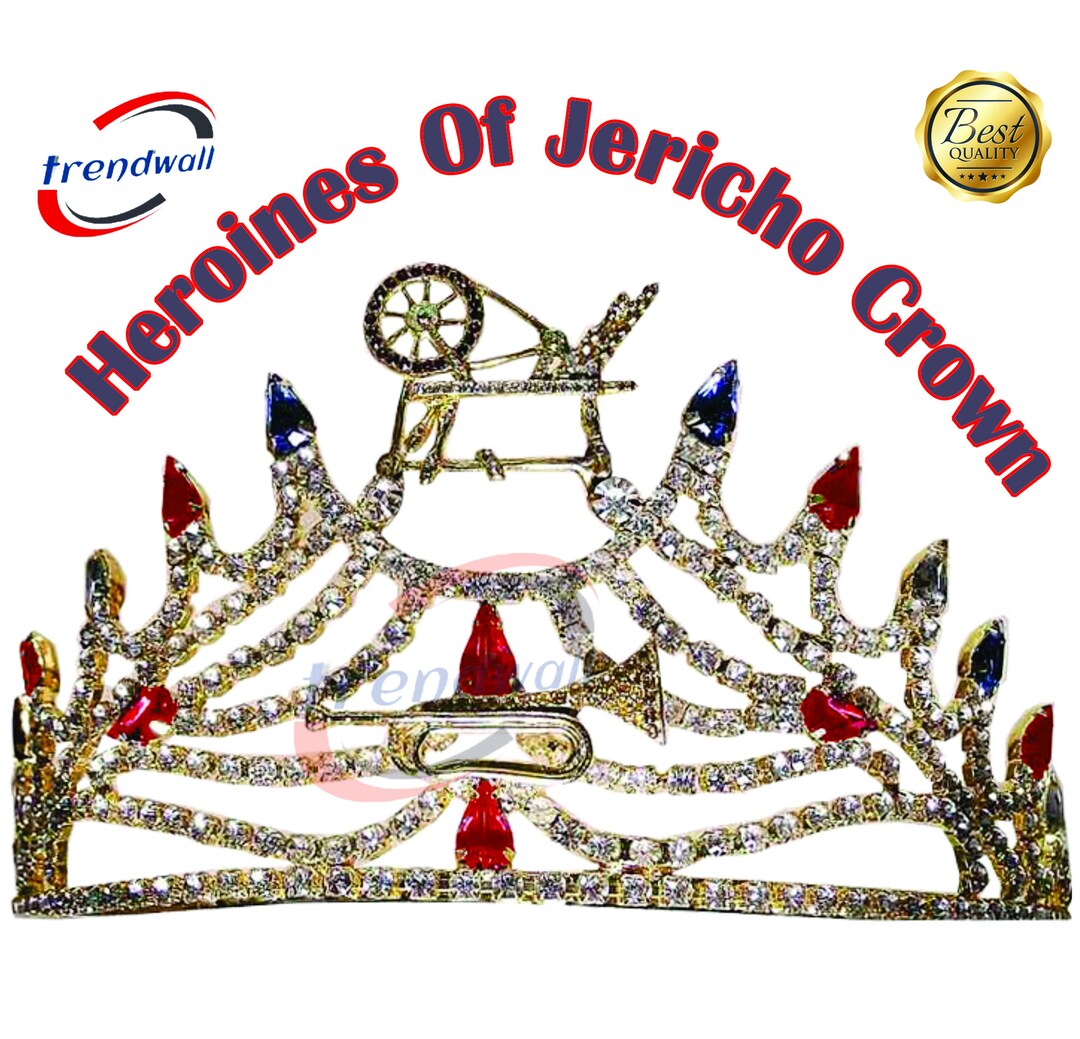 Heroines of Jericho Crown in Gold Tone Decorated With Rhinestone Adjustable Fitting, Masonic HOJ ...