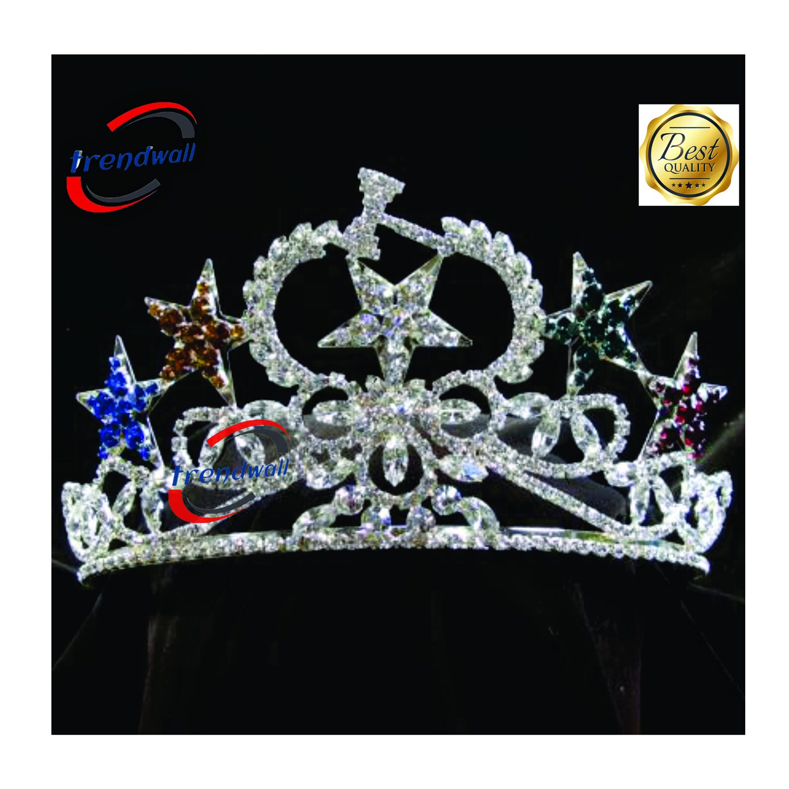 Past Matron 5-star Grand Worthy OES Crown in Silver Tone With ...