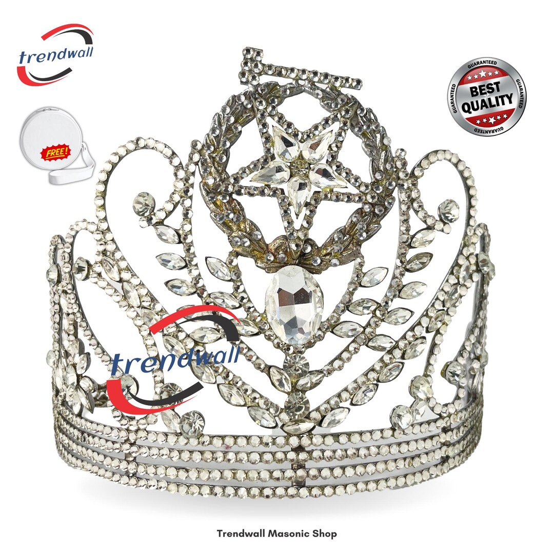 Masonic Silver Star Crown Beautiful Style With Adjustable Fitting - Etsy
