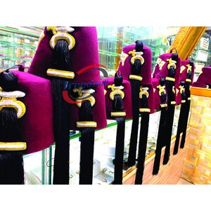 Fez Shriner, Masonic Shriner Fez Hand Embroidered With Rhinestone ...