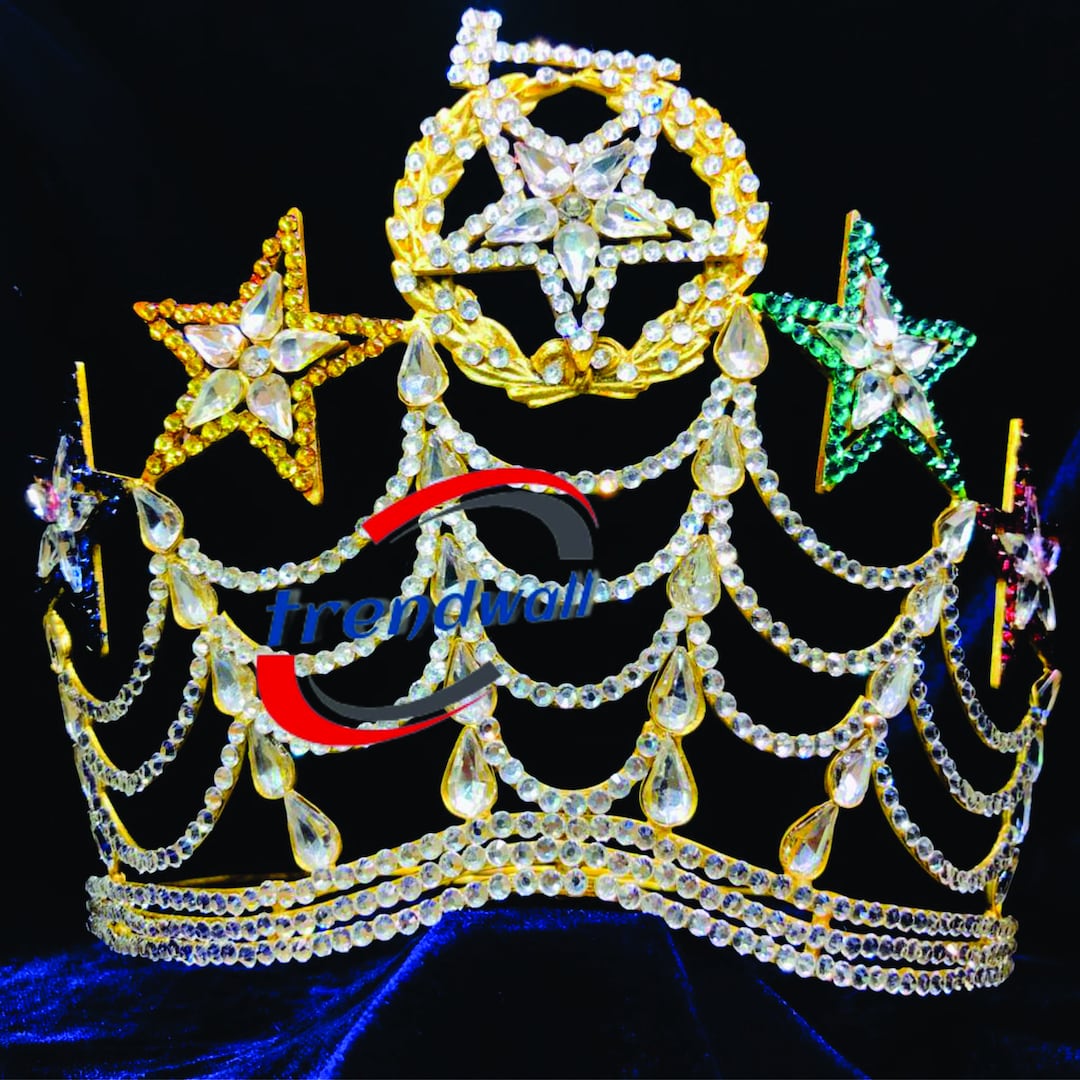 Masonic OES Grand Worthy Matron 5 Star Big Size Crown in Gold Tone New ...