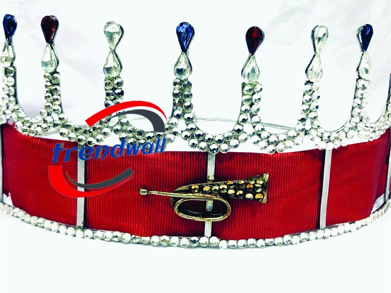 Heroine of Jericho Crown Silver Tone Red Ribbon 12pointes - Etsy