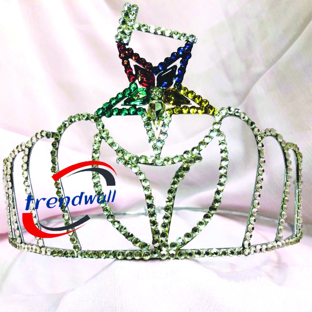 Order of Eastern Star Crown, Masonic Freemason OES Crown in Silver Tone ...