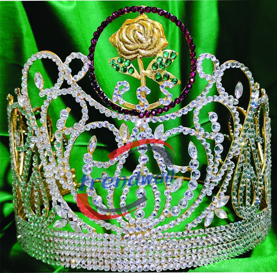 Rose of Seven Seals Full Head Beautiful Golden Masonic Crown With ...